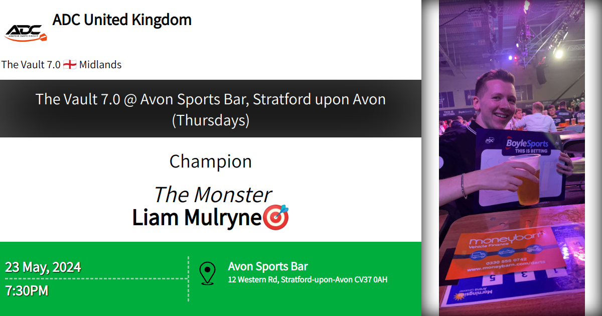 The Vault 7.0 @ Avon Sports Bar, Stratford upon Avon (Thursdays)