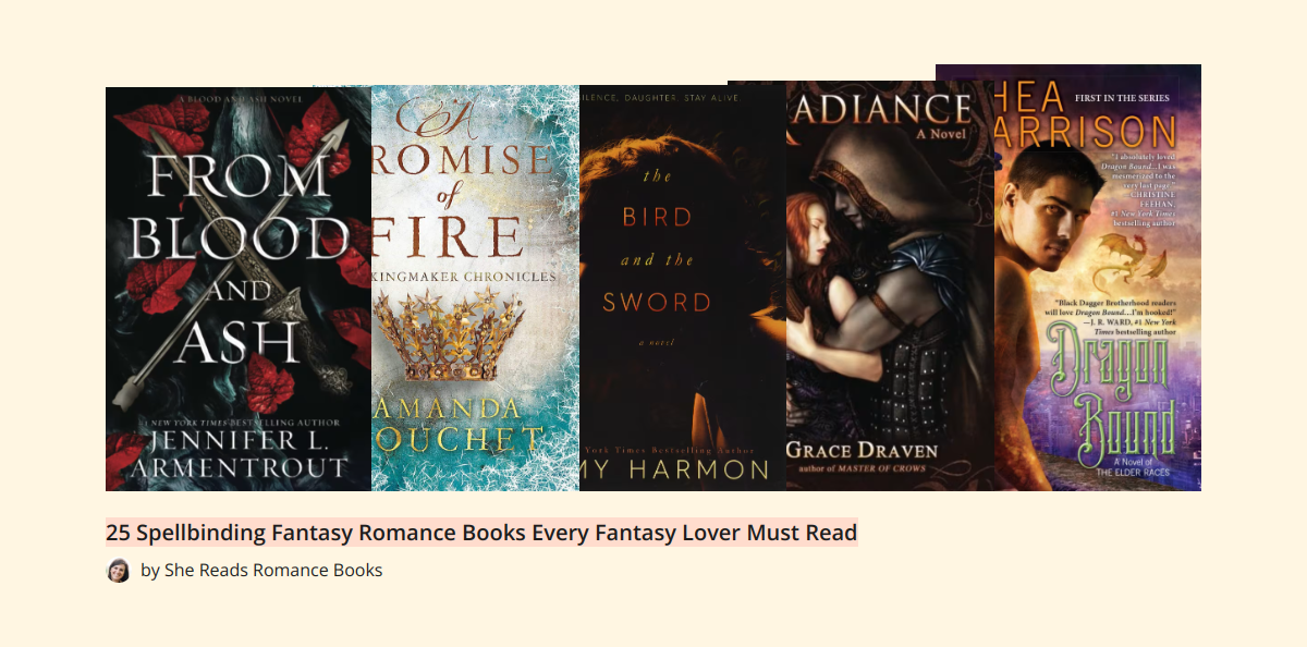 25 Spellbinding Fantasy Romance Books Every Fantasy Lover Must Read | Booklisti