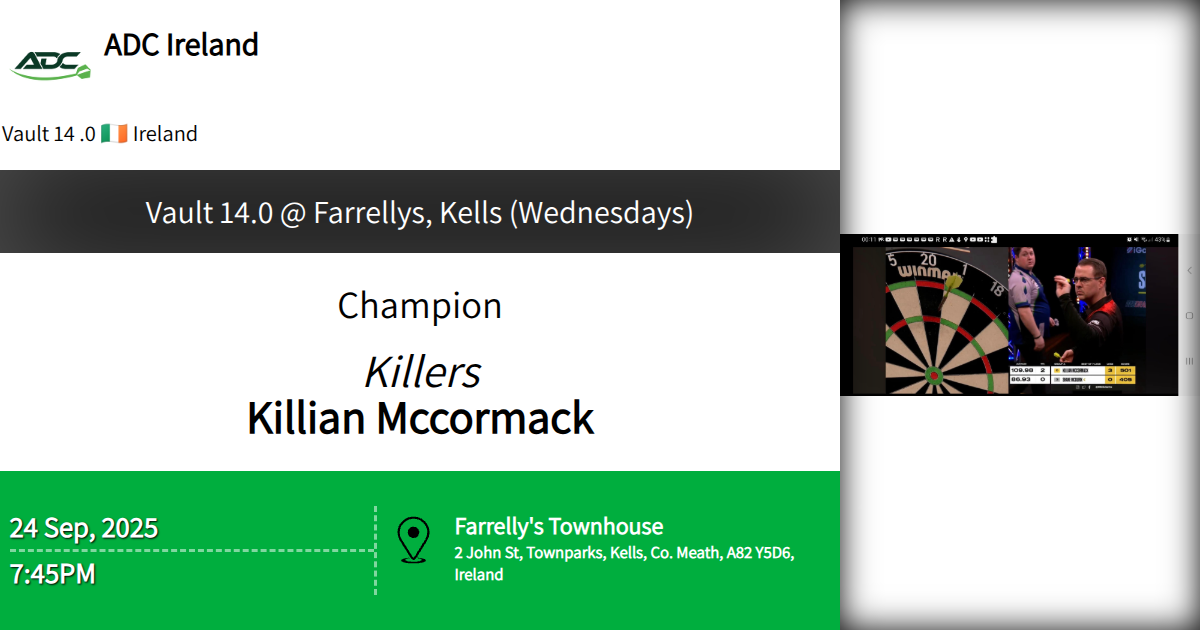 Vault 14.0 @ Farrellys, Kells (Wednesdays)