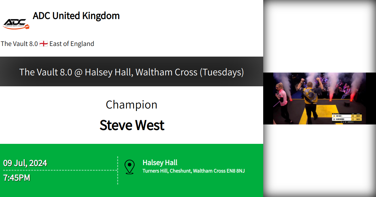 The Vault 8.0 @ Halsey Hall, Waltham Cross (Tuesdays)