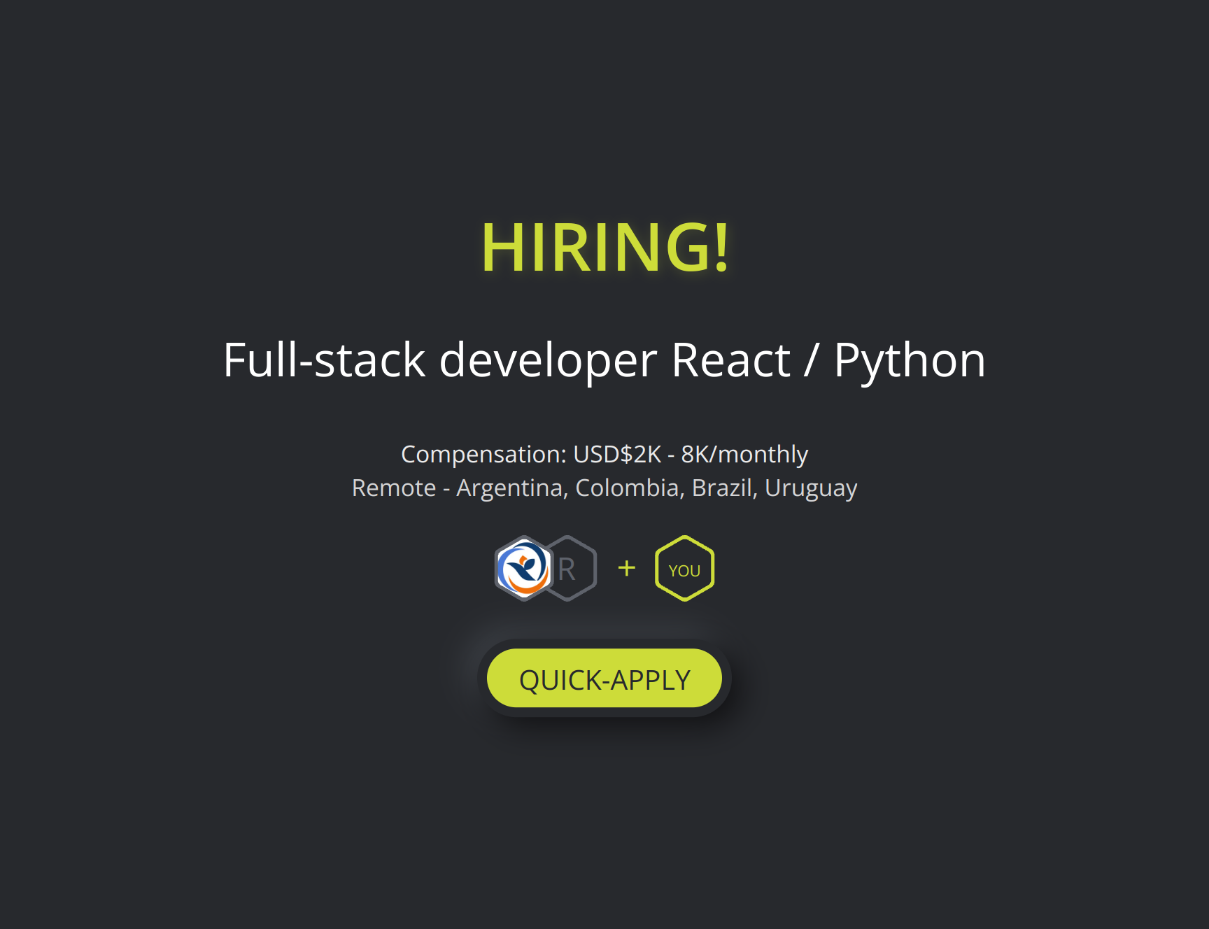 Full-stack developer React / Python at Prometeo Talent | Torre