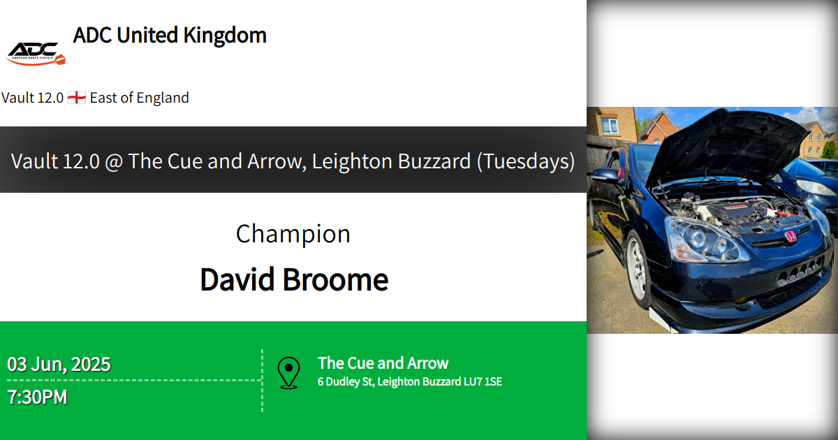 Vault 12.0 @ The Cue and Arrow, Leighton Buzzard (Tuesdays)