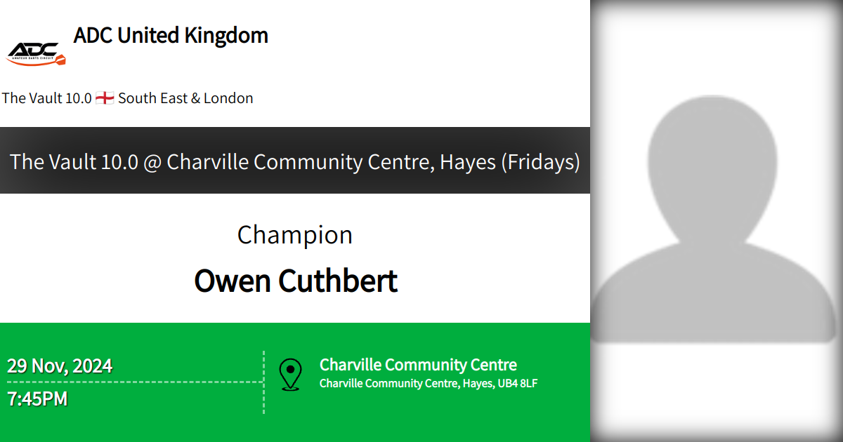 The Vault 10.0 @ Charville Community Centre, Hayes (Fridays)