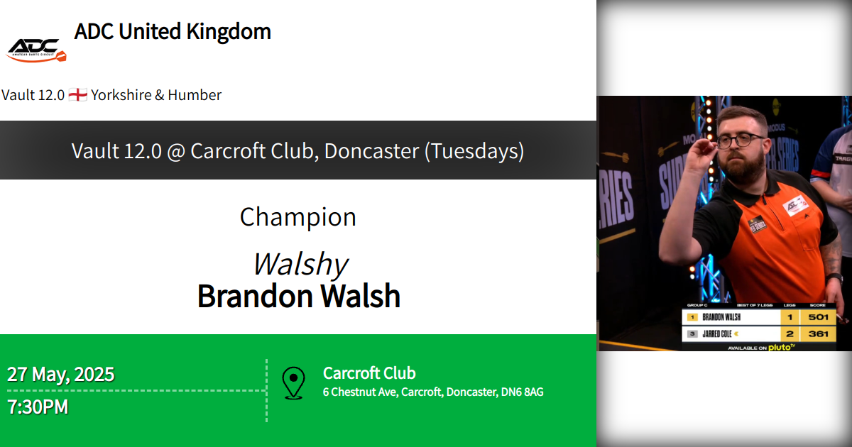 Vault 12.0 @ Carcroft Club, Doncaster (Tuesdays)