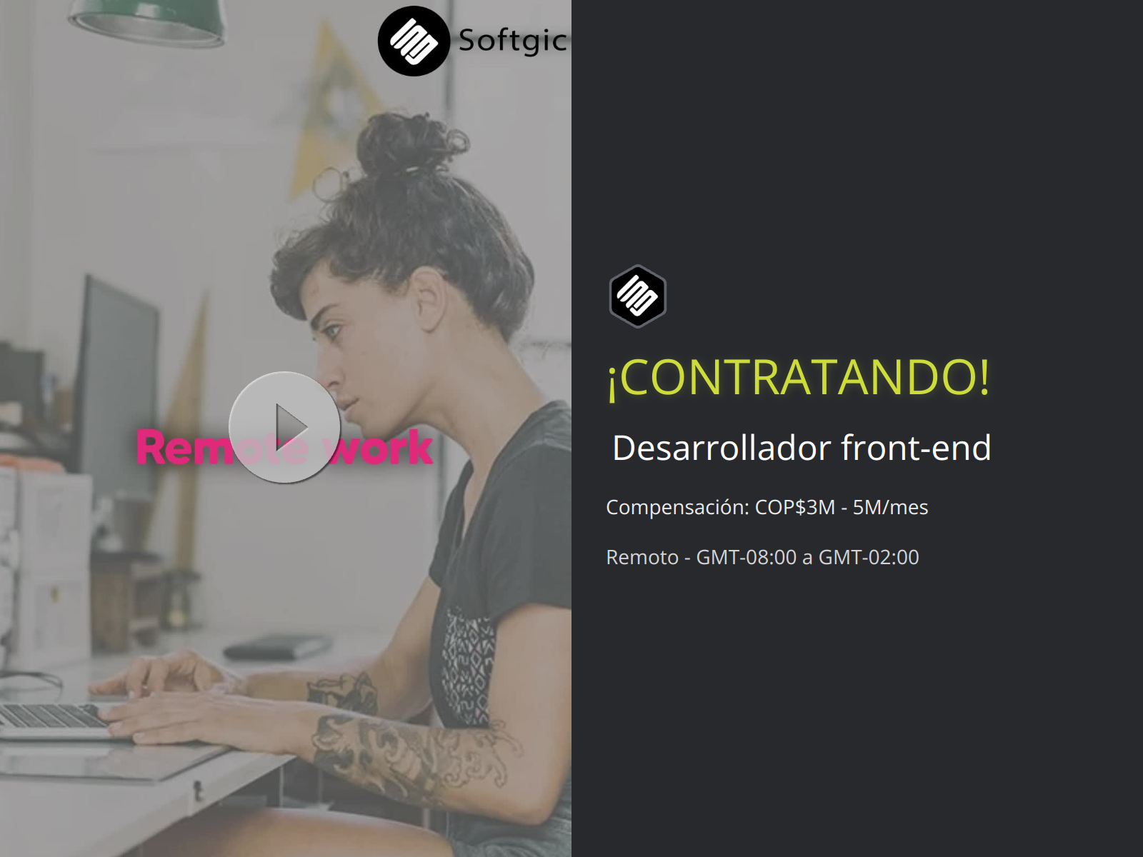 Desarrollador front-end en Softgic | Torre Desarrollador front-end en Softgic | Torre