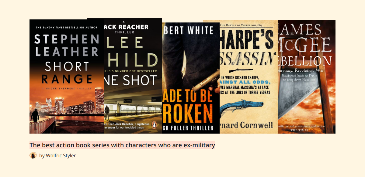 The best action book series with characters who are ex-military | Booklisti