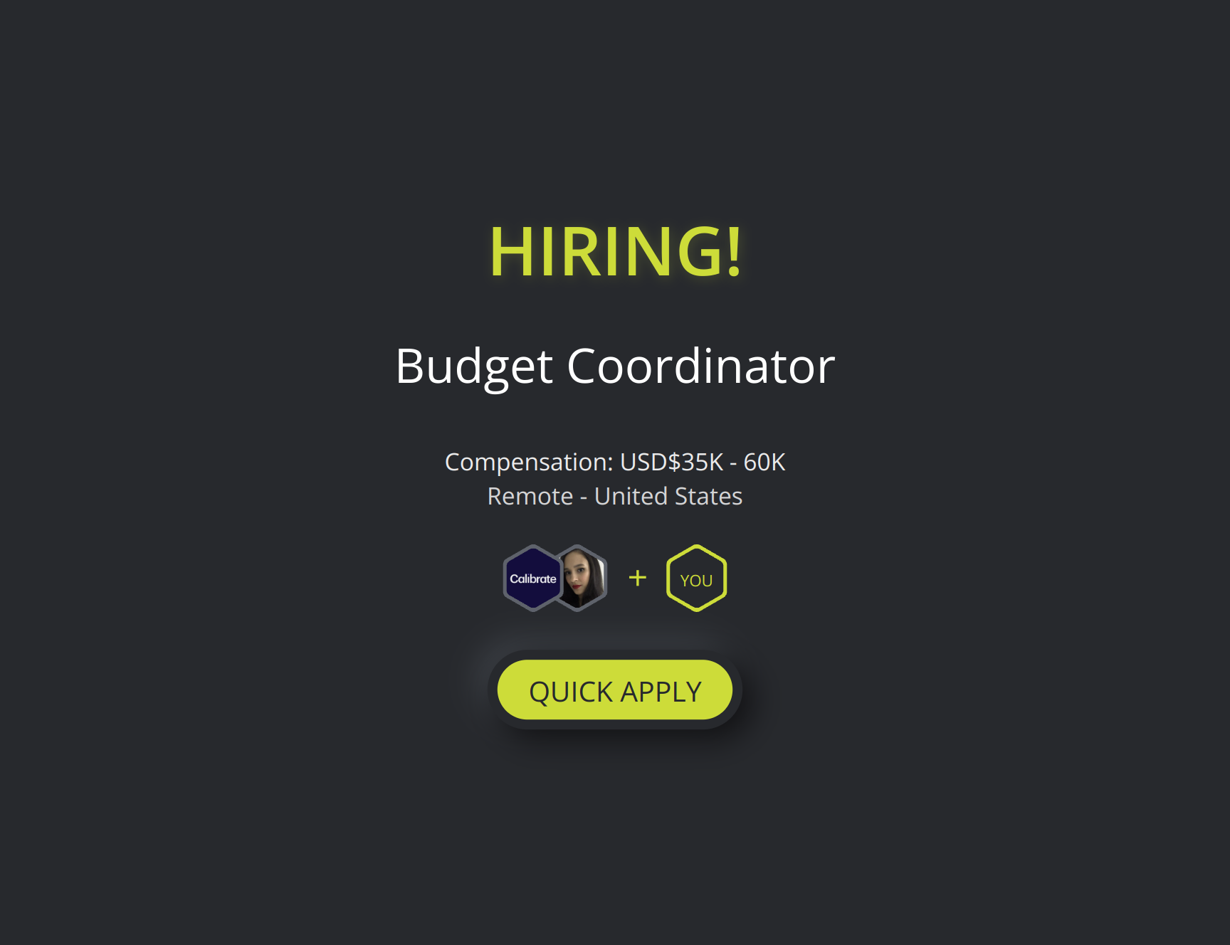 Budget Coordinator at Calibrate | Torre
