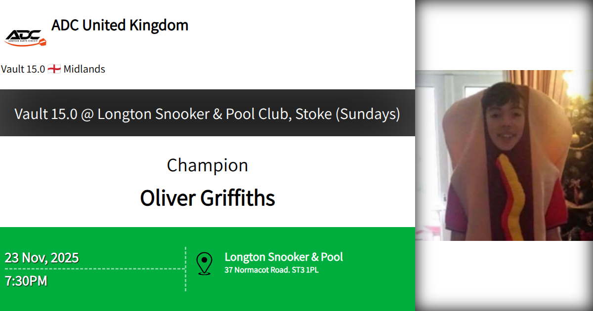 Vault 15.0 @ Longton Snooker & Pool Club, Stoke (Sundays)