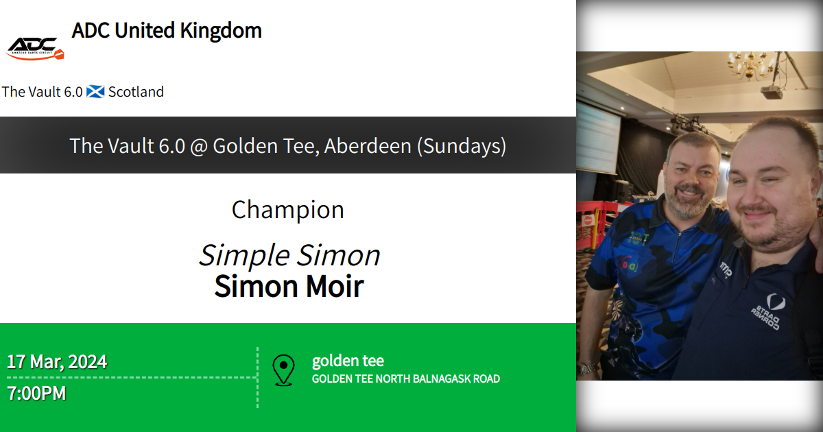 The Vault 6.0 @ Golden Tee, Aberdeen (Sundays)