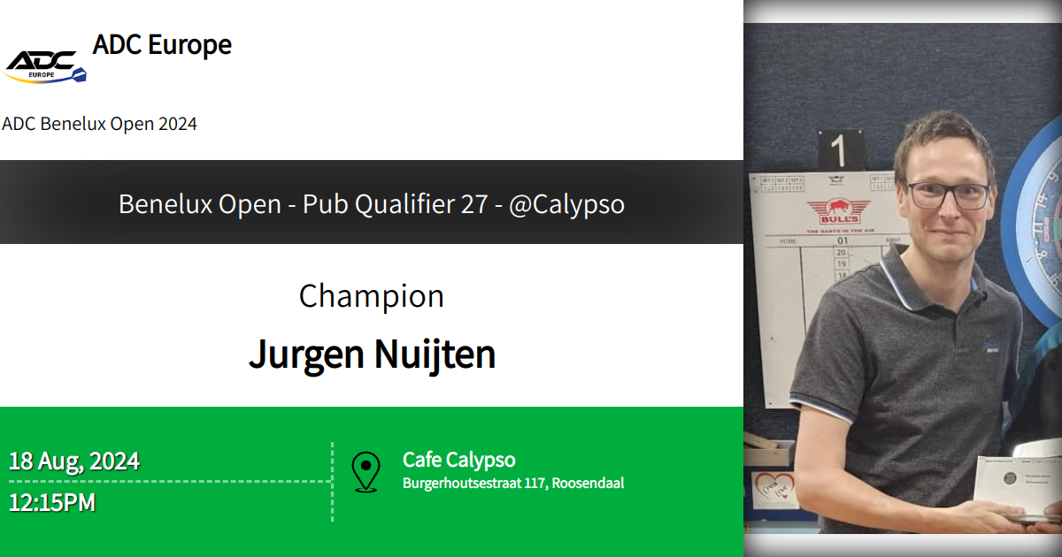 Benelux Open - Pub Qualifier 27 - @Calypso