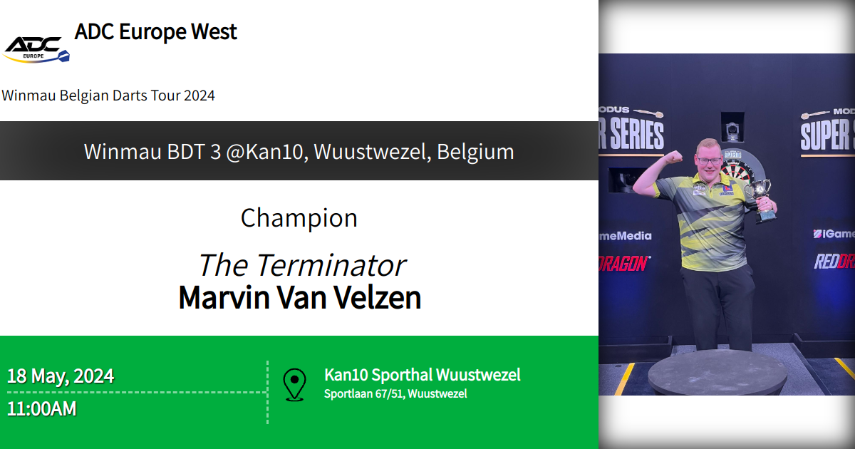 Winmau BDT 3 @Kan10, Wuustwezel, Belgium
