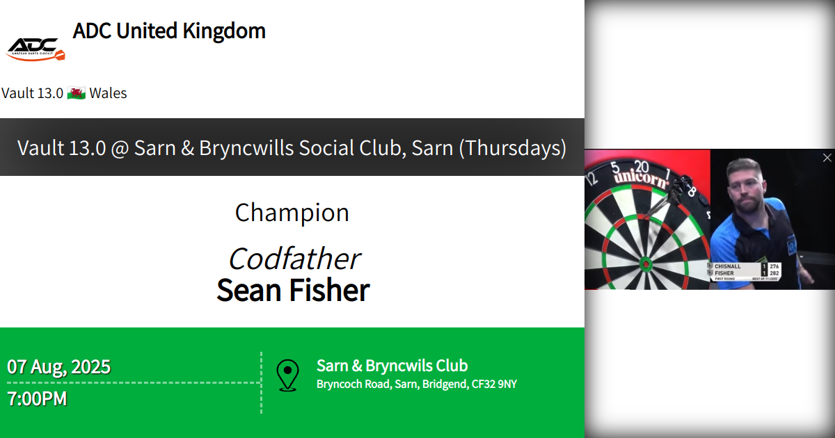Vault 13.0 @ Sarn & Bryncwills Social Club, Sarn (Thursdays)