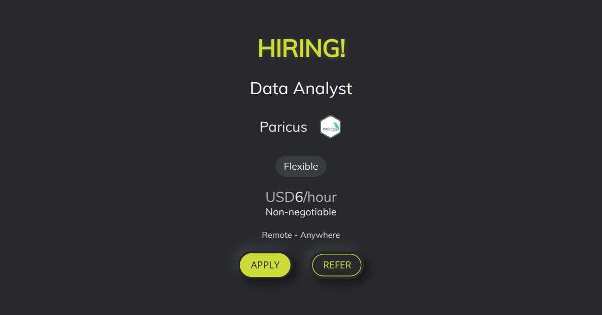 Data Analyst at Paricus | Torre