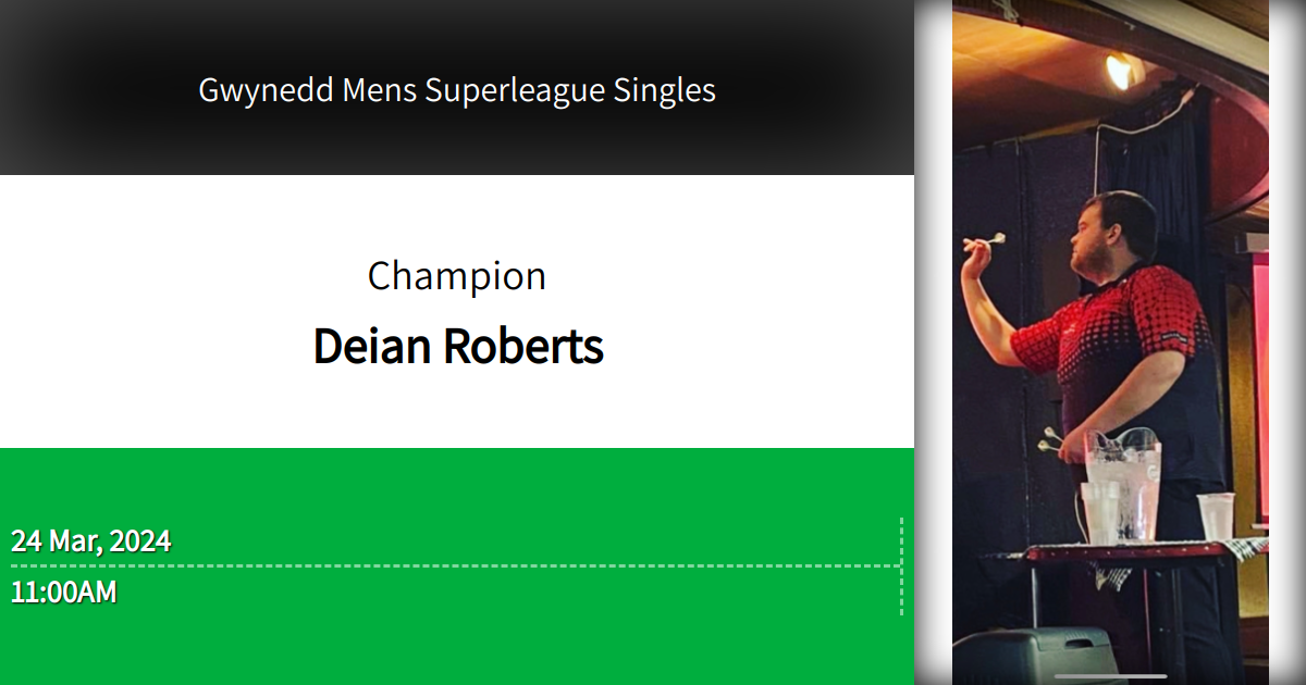Gwynedd Mens Superleague Singles