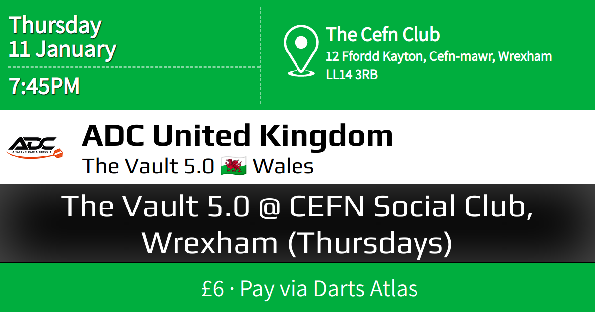 The Vault 5.0 @ CEFN Social Club, Wrexham (Thursdays)