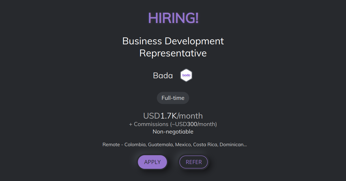 Business Development Representative at Bada | Torre