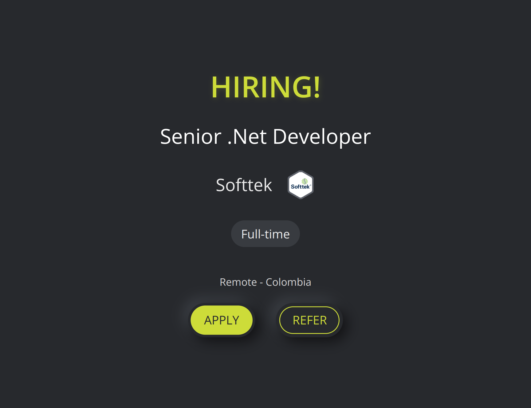 Senior .Net Developer at Softtek | Torre