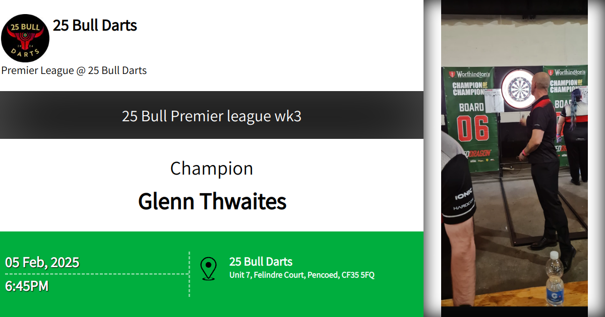 25 Bull Premier league wk3