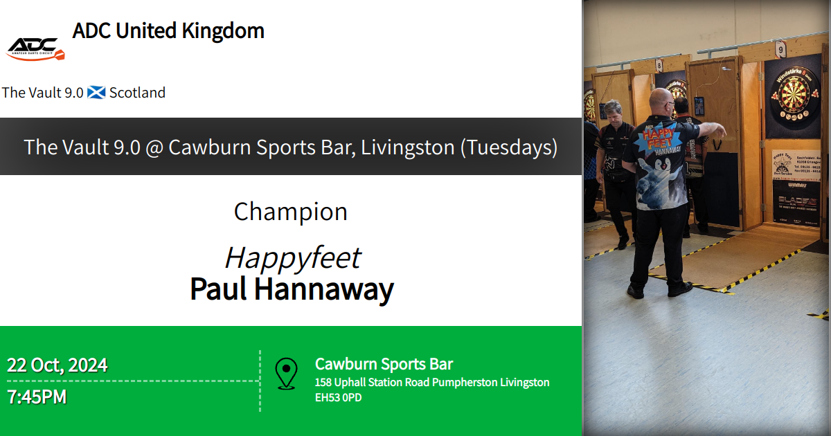 The Vault 9.0 @ Cawburn Sports Bar, Livingston (Tuesdays)