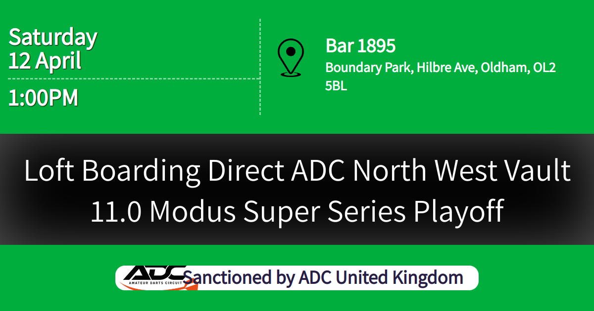 Loft Boarding Direct ADC North West Vault 11.0 Modus Super Series Playoff