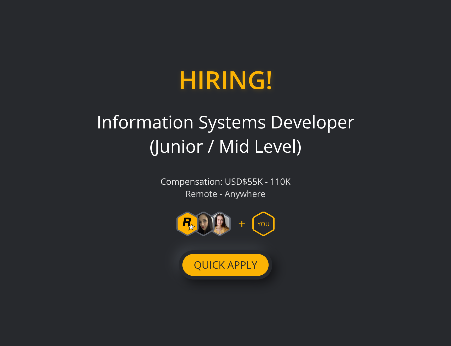 Information Systems Developer (Junior / Mid Level) at Rockstar Games ...