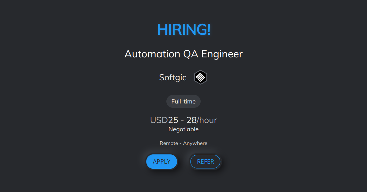 Automation QA Engineer at Softgic | Torre