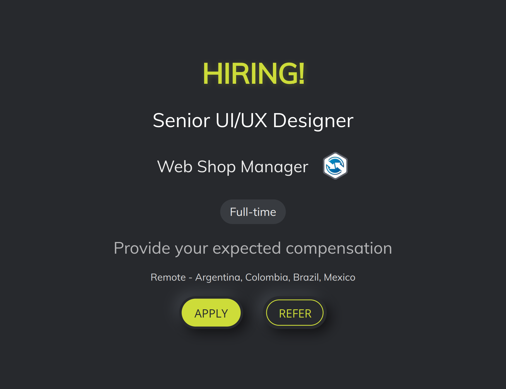 Senior UI/UX Designer at Web Shop Manager | Torre