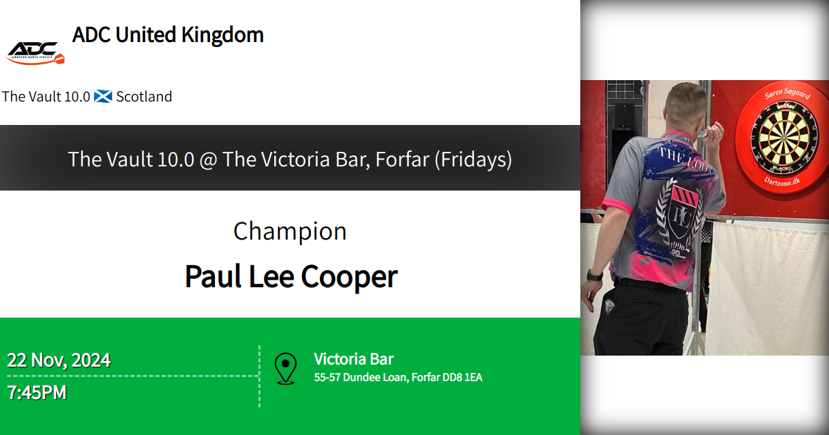 The Vault 10.0 @ The Victoria Bar, Forfar (Fridays)