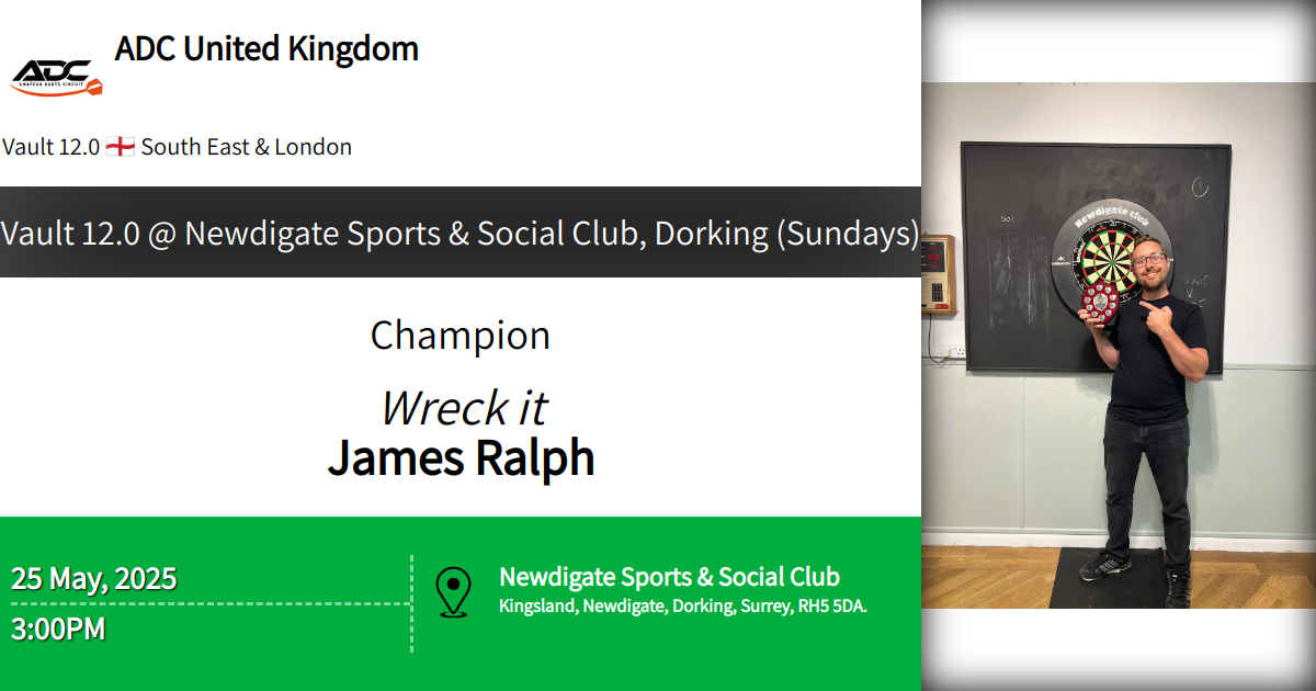 Vault 12.0 @ Newdigate Sports & Social Club, Dorking (Sundays)