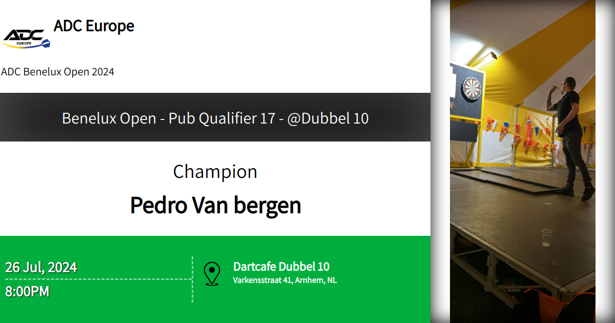 Benelux Open - Pub Qualifier 17 - @Dubbel 10