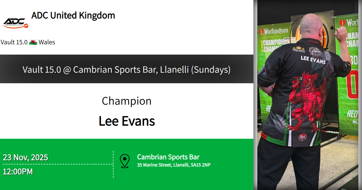 Vault 15.0 @ Cambrian Sports Bar, Llanelli (Sundays)