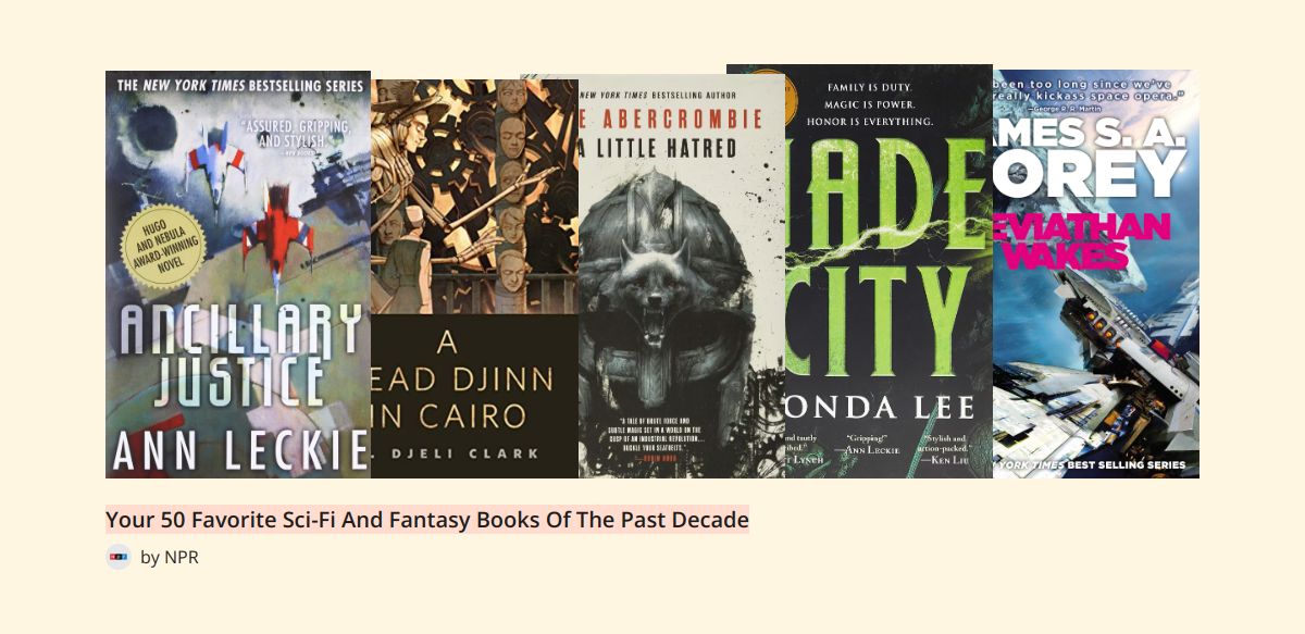 Your 50 Favorite Sci-Fi And Fantasy Books Of The Past Decade | Booklisti