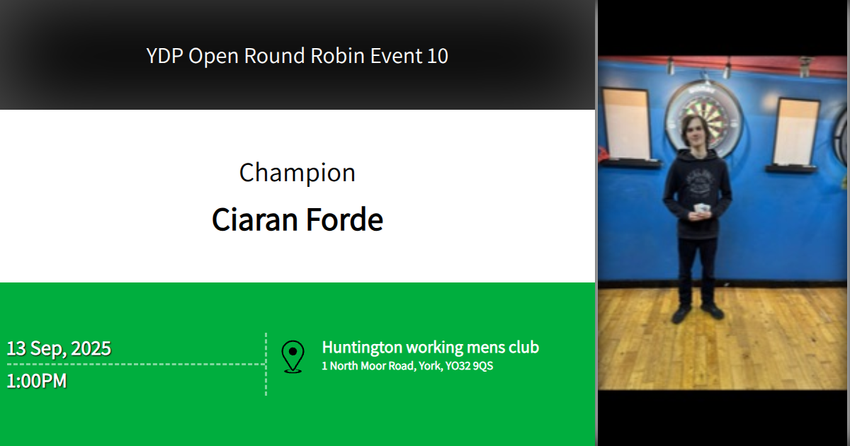 YDP Open Round Robin Event 10