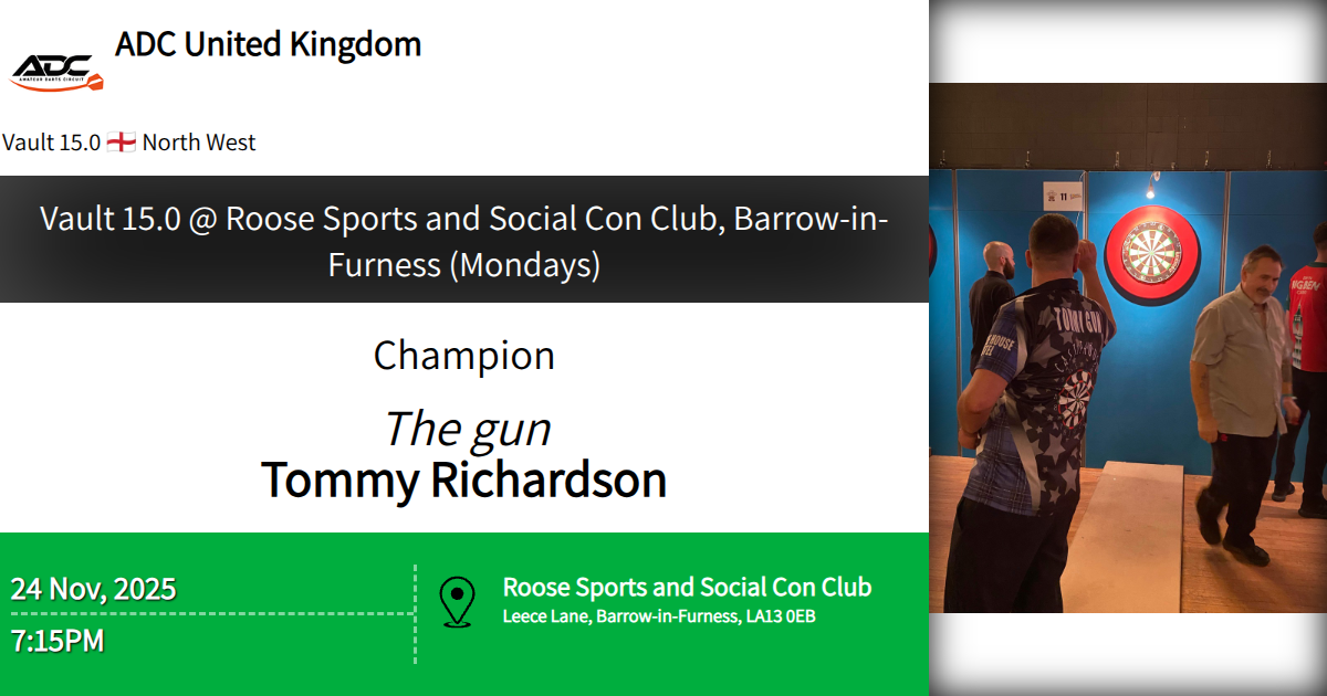 Vault 15.0 @ Roose Sports and Social Con Club, Barrow-in-Furness (Mondays)