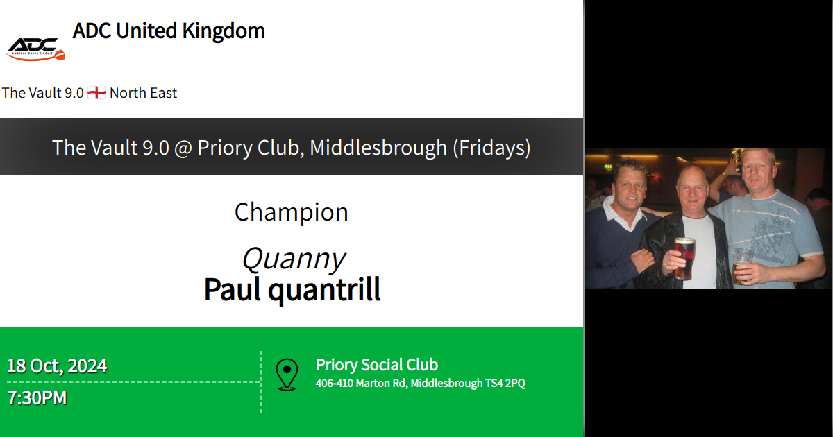 The Vault 9.0 @ Priory Club, Middlesbrough (Fridays)