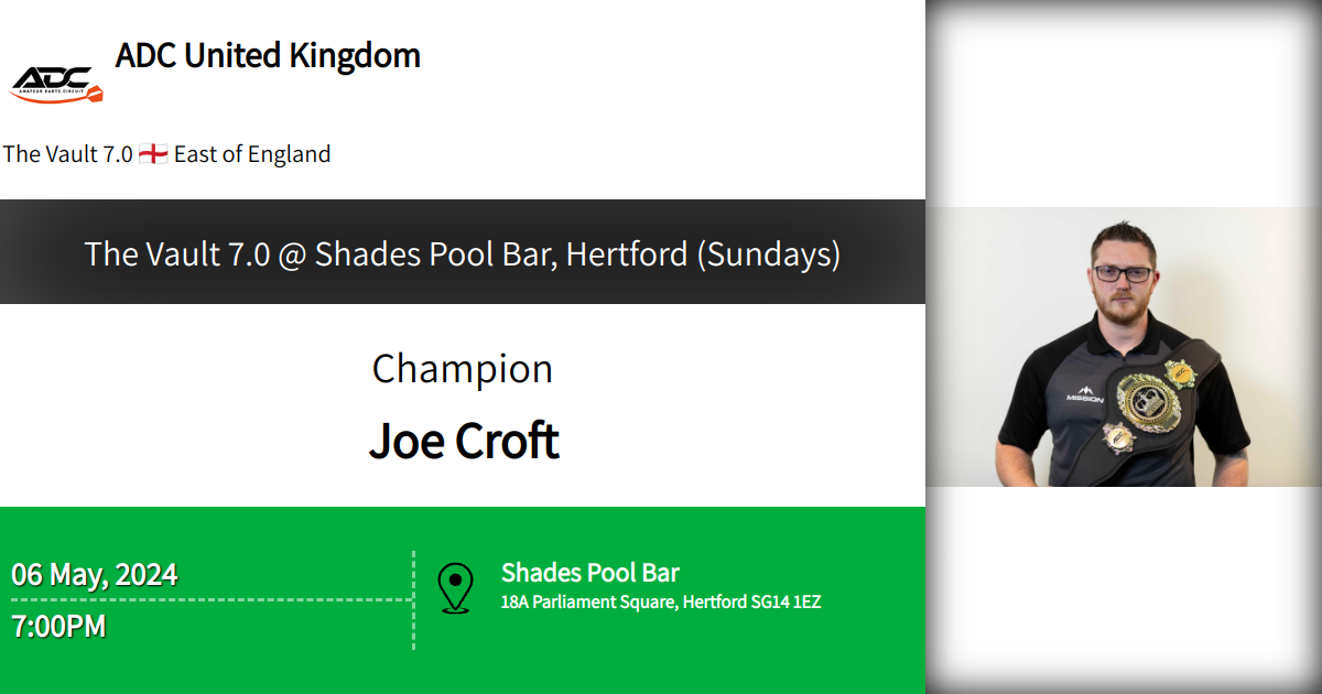 The Vault 7.0 @ Shades Pool Bar, Hertford (Sundays)