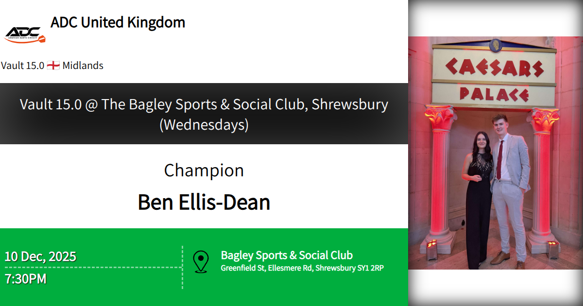 Vault 15.0 @ The Bagley Sports & Social Club, Shrewsbury (Wednesdays)