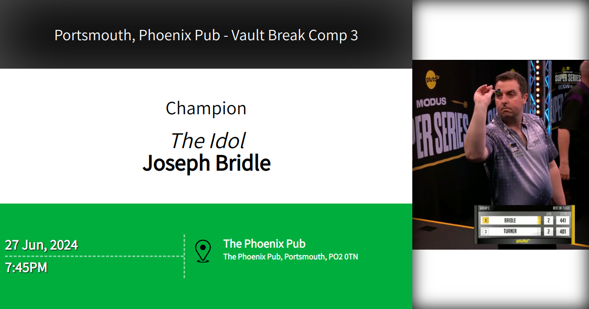 Portsmouth, Phoenix Pub - Vault Break Comp 3