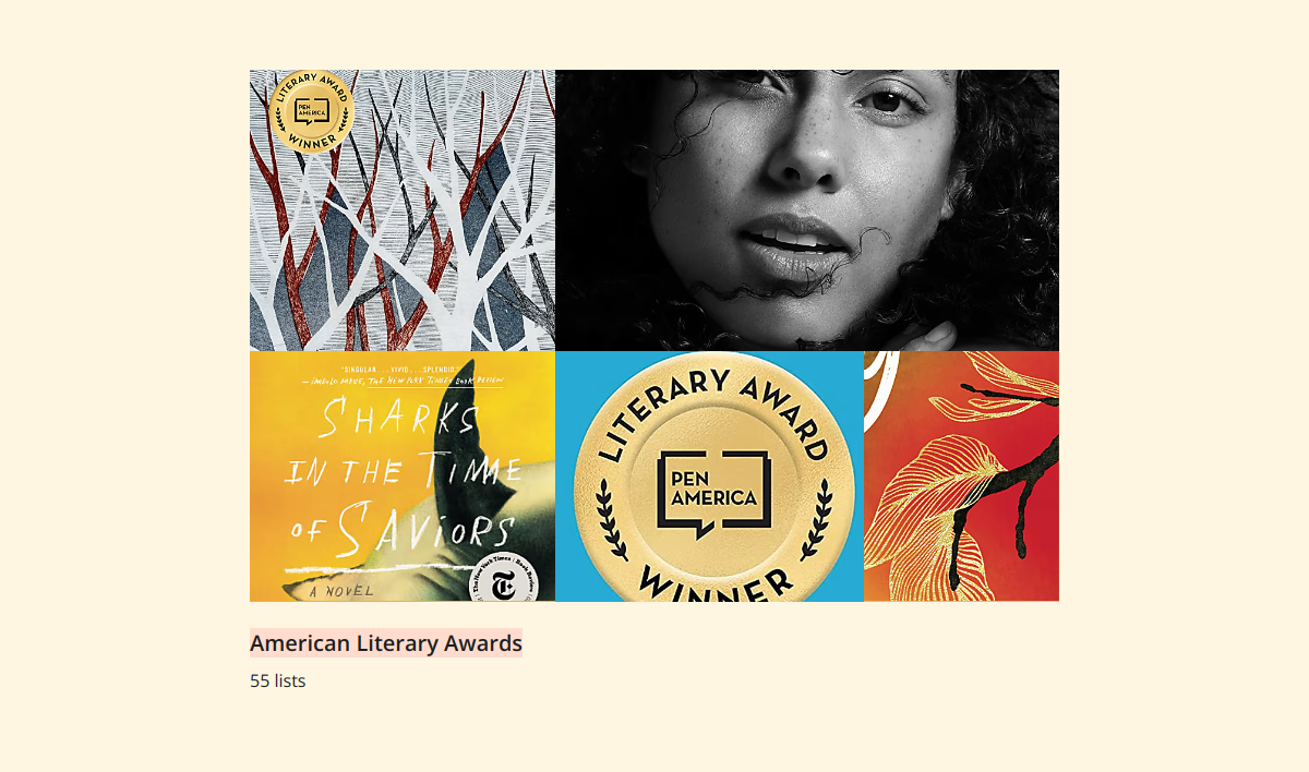 American Literary Awards | Booklisti