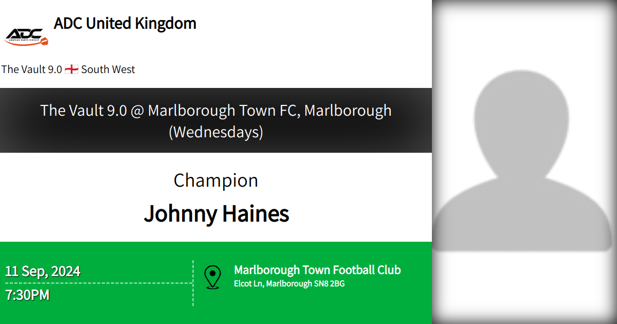 The Vault 9.0 @ Marlborough Town FC, Marlborough (Wednesdays)