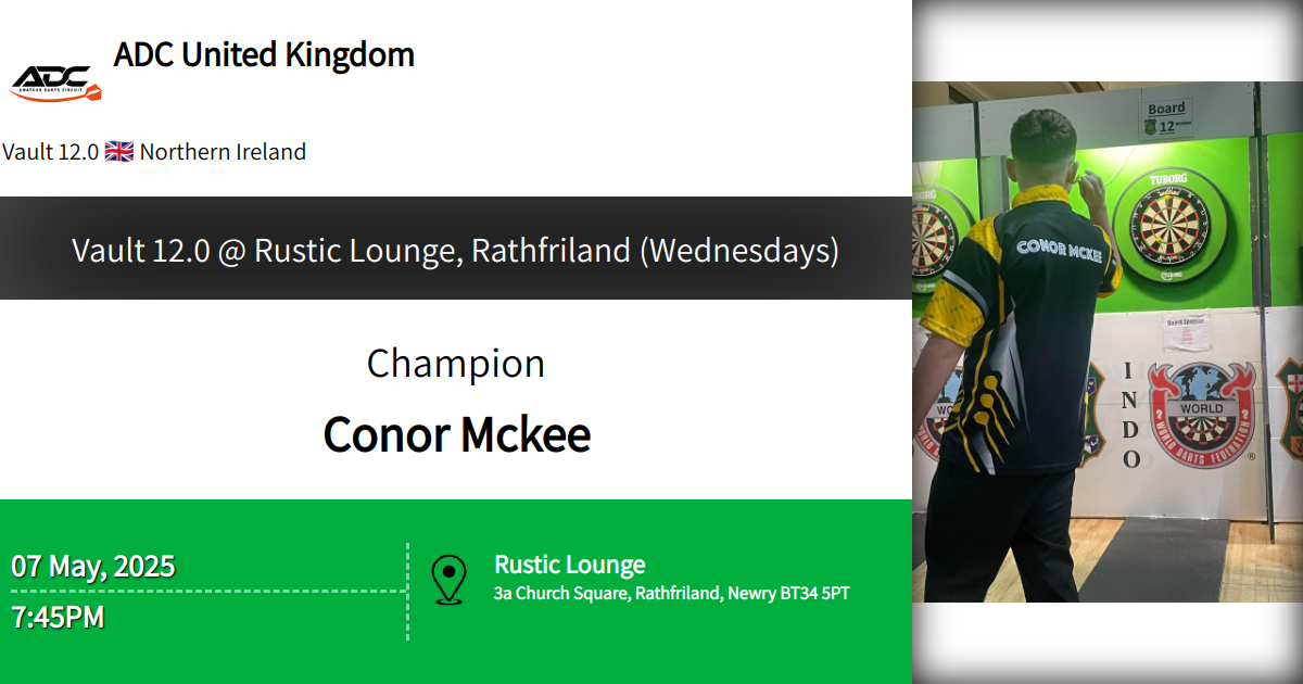 Vault 12.0 @ Rustic Lounge, Rathfriland (Wednesdays)