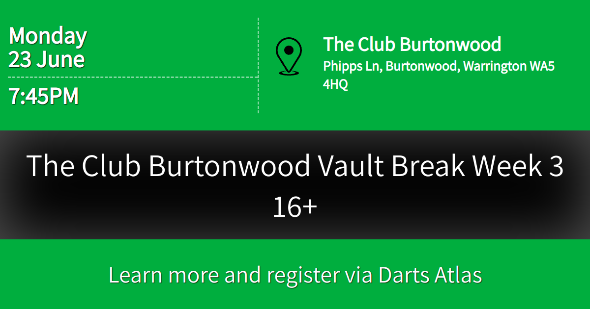 The Club Burtonwood Vault Break Week 3 16+