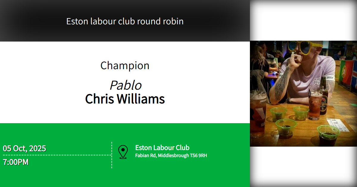 Eston labour club round robin