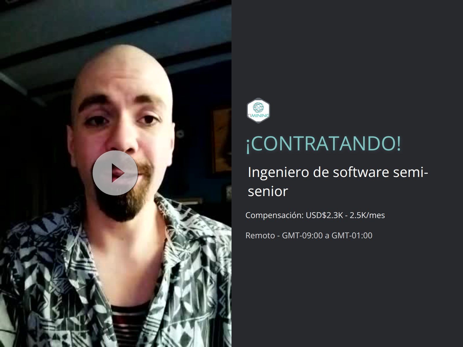 Ingeniero de software semi-senior en TIMining | Torre