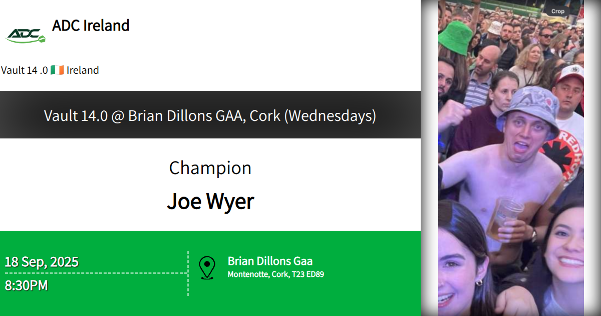 Vault 14.0 @ Brian Dillons GAA, Cork (Wednesdays)
