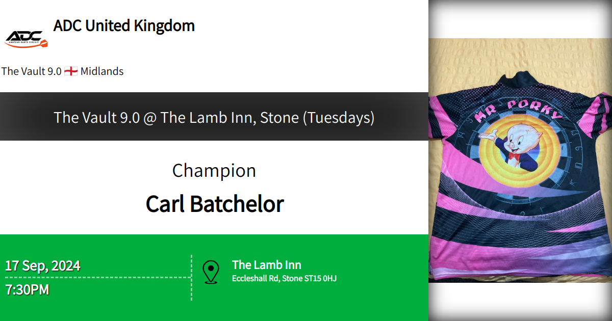 The Vault 9.0 @ The Lamb Inn, Stone (Tuesdays)