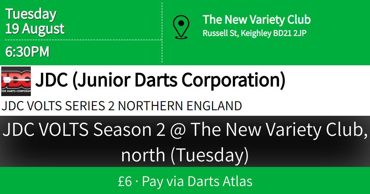 JDC VOLTS Season 2 @ The New Variety Club, north (Tuesday)