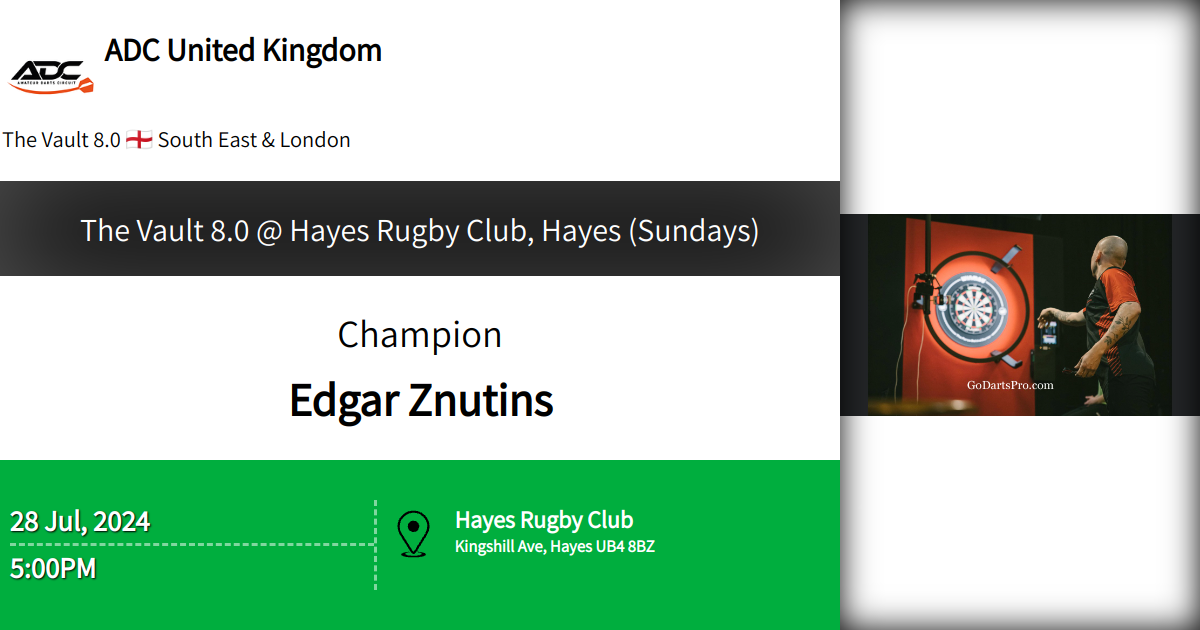 The Vault 8.0 @ Hayes Rugby Club, Hayes (Sundays)