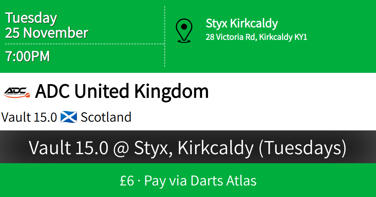 Vault 15.0 @ Styx, Kirkcaldy (Tuesdays)