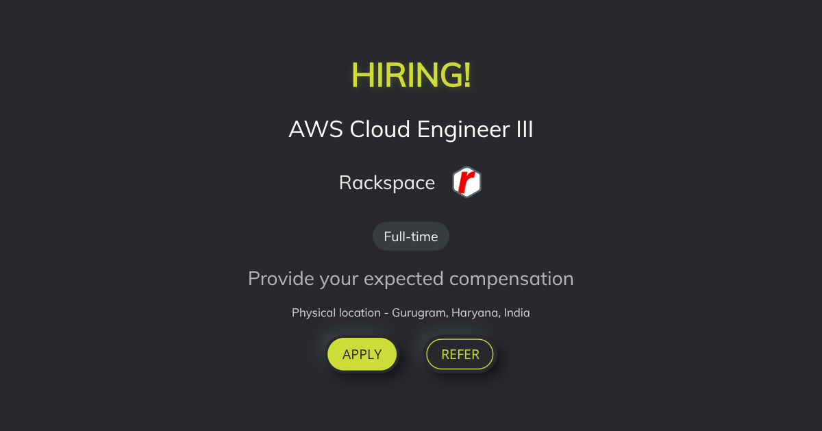AWS Cloud Engineer III at Rackspace | Torre
